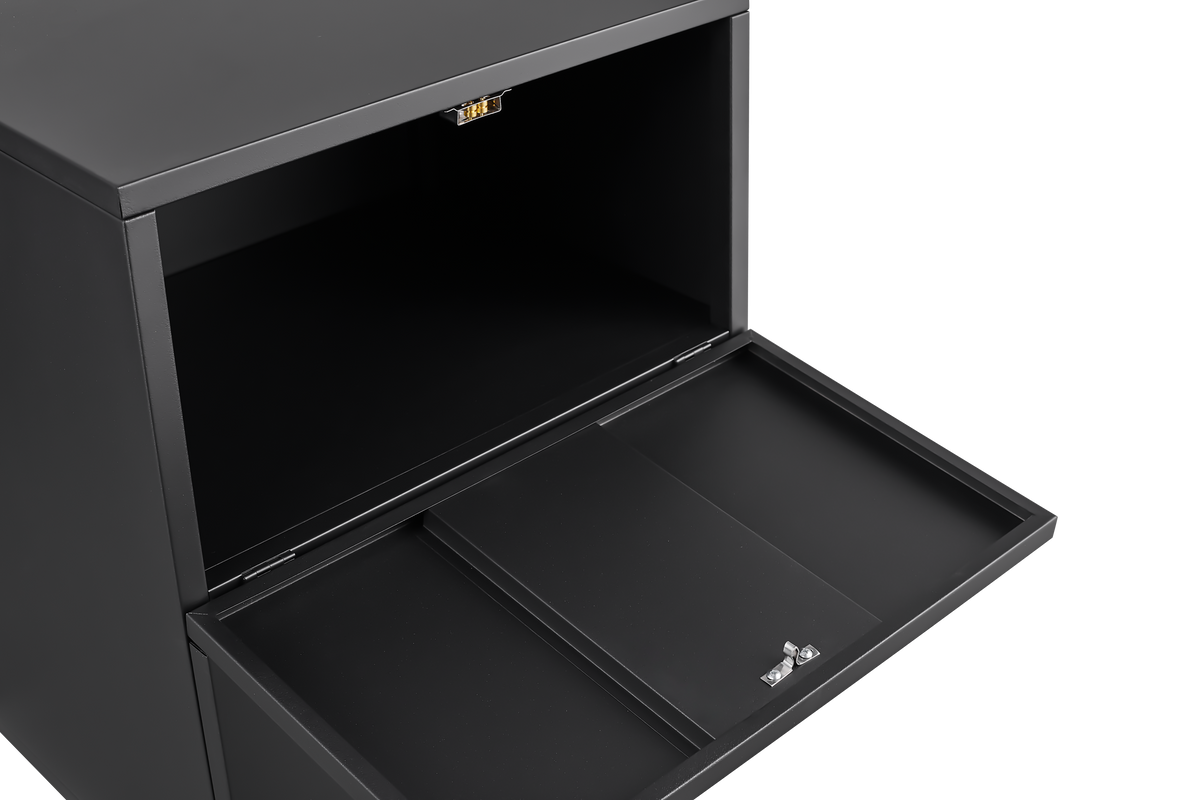 Office furniture Copier Cabinet black 2 door steel copier stand mobile ...